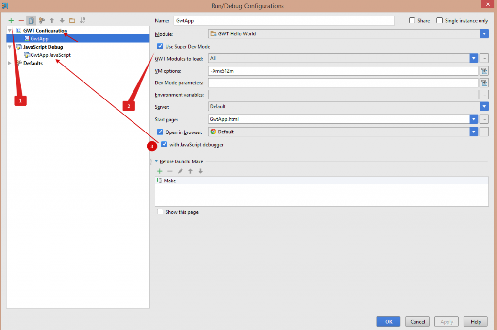 GWT - настройка super development mode в Intellij Idea