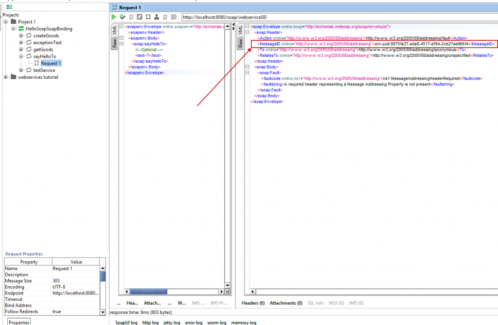 Включение адресации WS-Addressing в SOAP java веб-сервисе